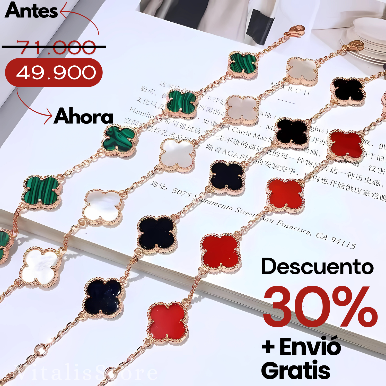 Pulsera Van Cleef Trebol – Vitalis Store